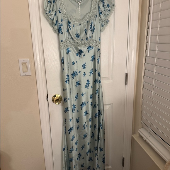 Reformation | Dresses | Reformation Blue Floral Maxi Dress | Poshmark